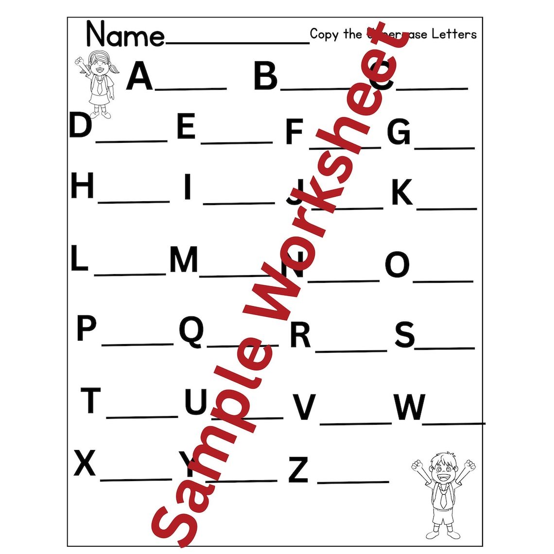 7 Printable Preschool,kindergarten Alphabet Worksheets. Letter ...