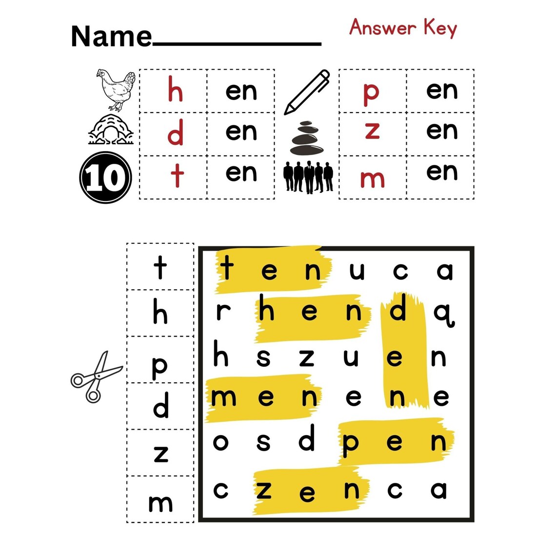 28 Worksheets for Kindergarten Reading - CVC Word Families - Learn to ...