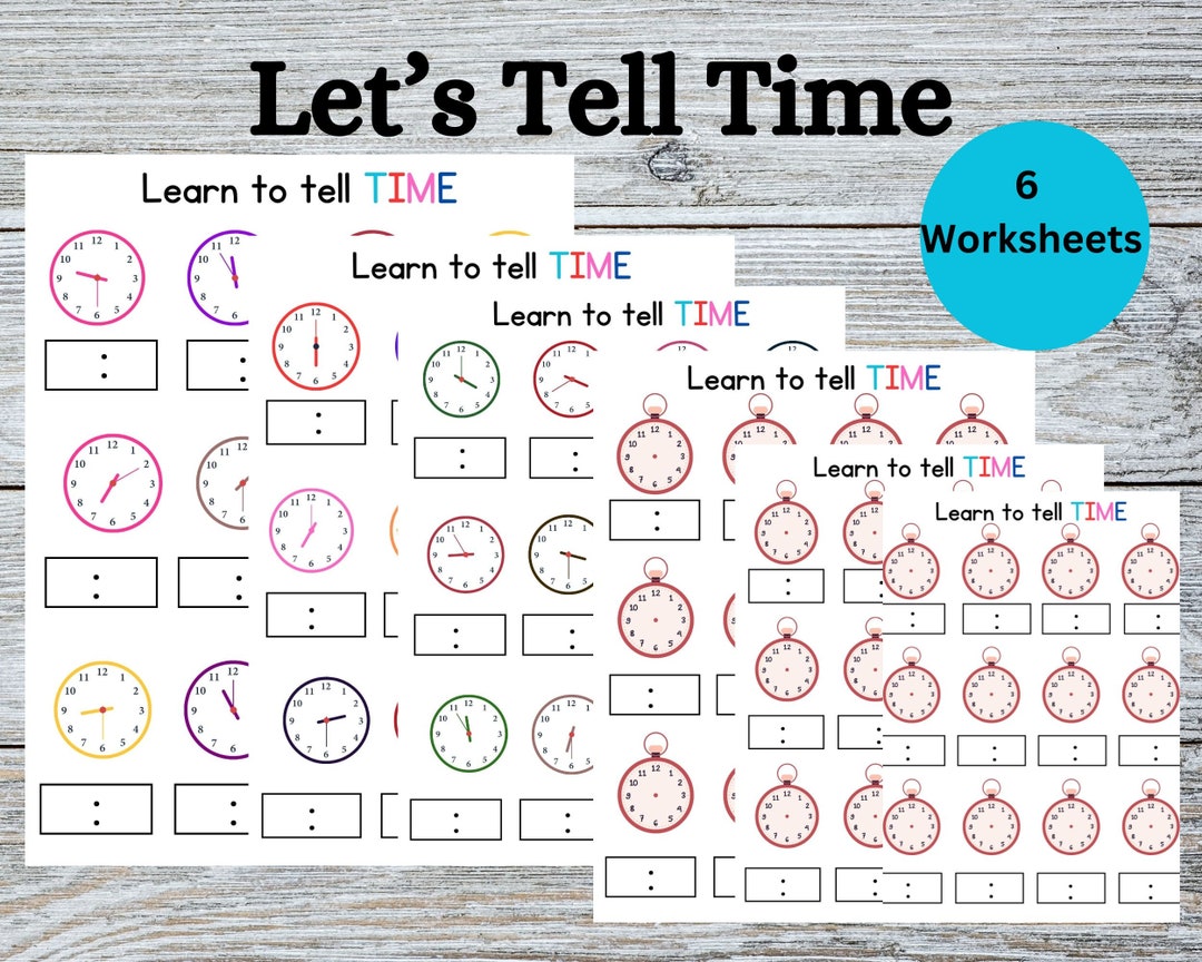 Learning Time Printable | Telling Time Clock Worksheets | Printable ...