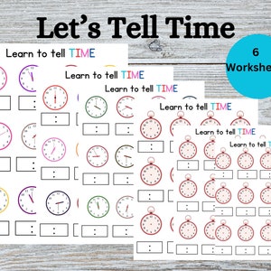 Learning Time Printable | Telling Time Clock Worksheets | Printable ...