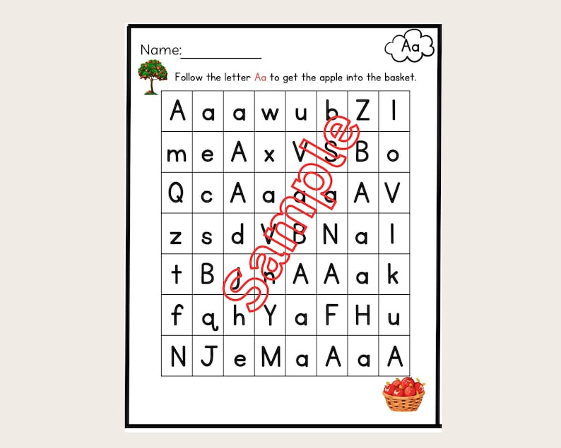 Letter of the Week Worksheets Printable, Alphabet Busy Book, Learning ...