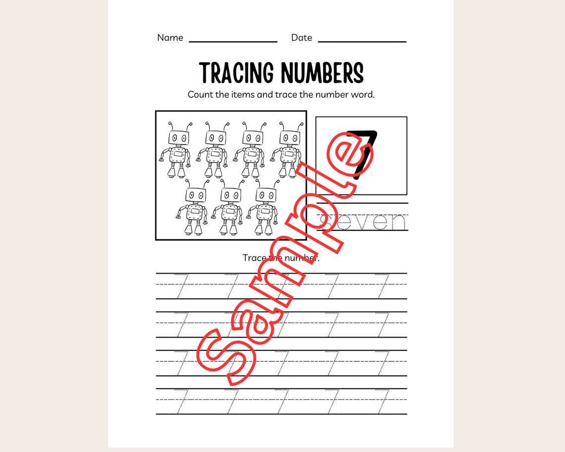 Number of the Week Worksheets Printable, Number Learning Busy Book ...