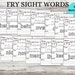 80 Sight Words, FRY, Spelling, Phonics, Preschool, Kindergarten, First ...