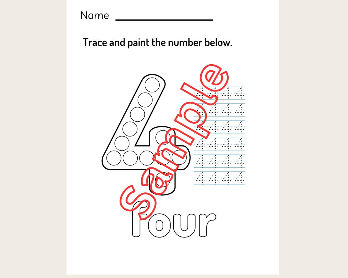 Number of the Week Worksheets Printable, Number Learning Busy Book ...