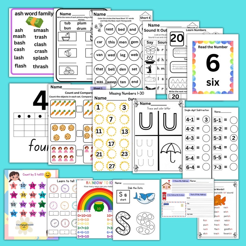 Preschool + Kindergarten Learning Bundle | 1800+ Pages | Activity ...