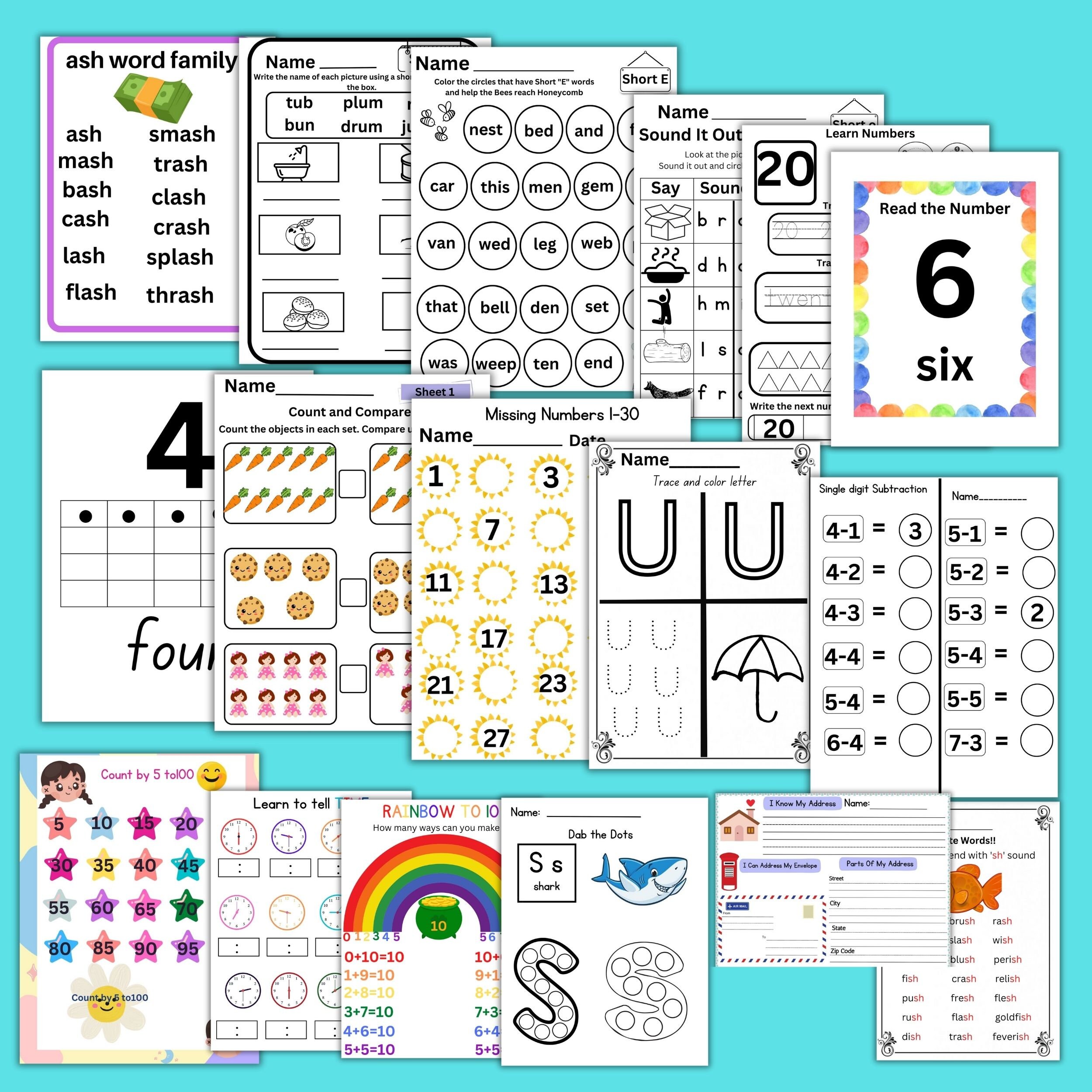 Preschool + Kindergarten Learning Bundle | 1800+ Pages | Activity ...