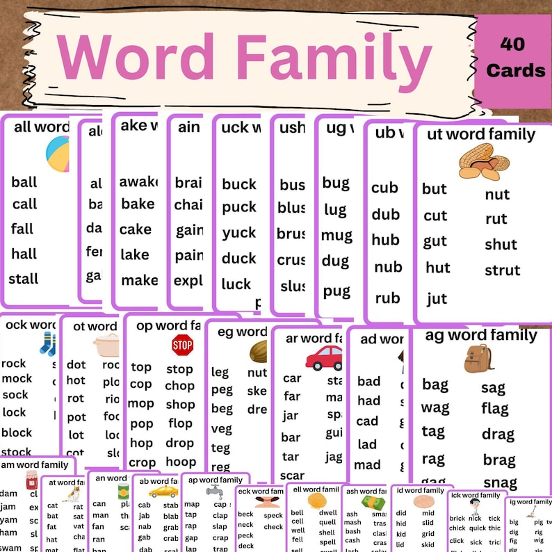 CVC Words, Phonics Cards Printable, Kindergarten Reading, CVC Word ...