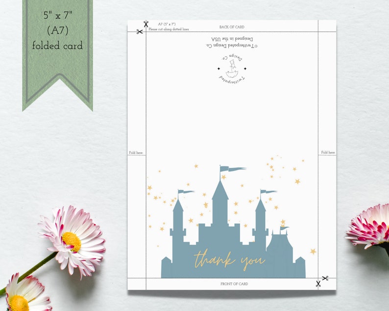 Castle Printable Thank You Card — WDW — disneyland — theme Park ...