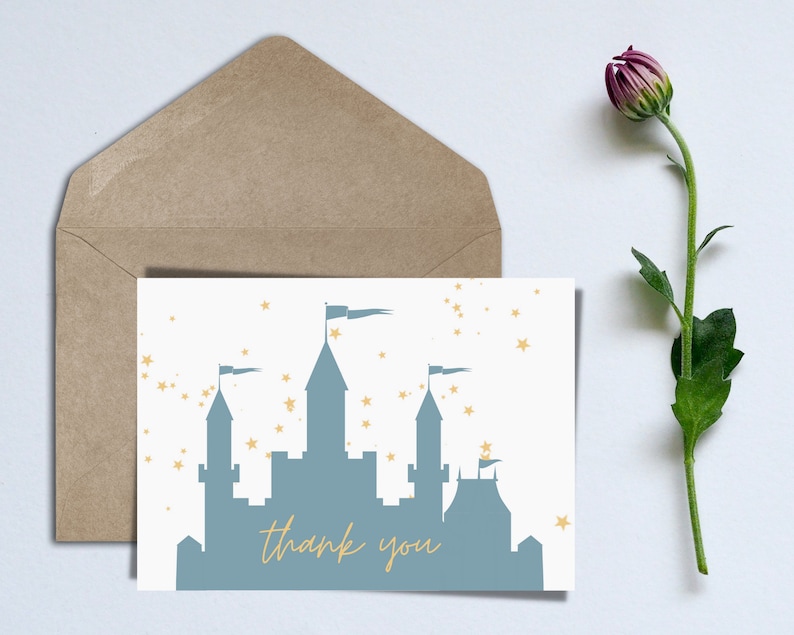Castle Printable Thank You Card — WDW — disneyland — theme Park ...