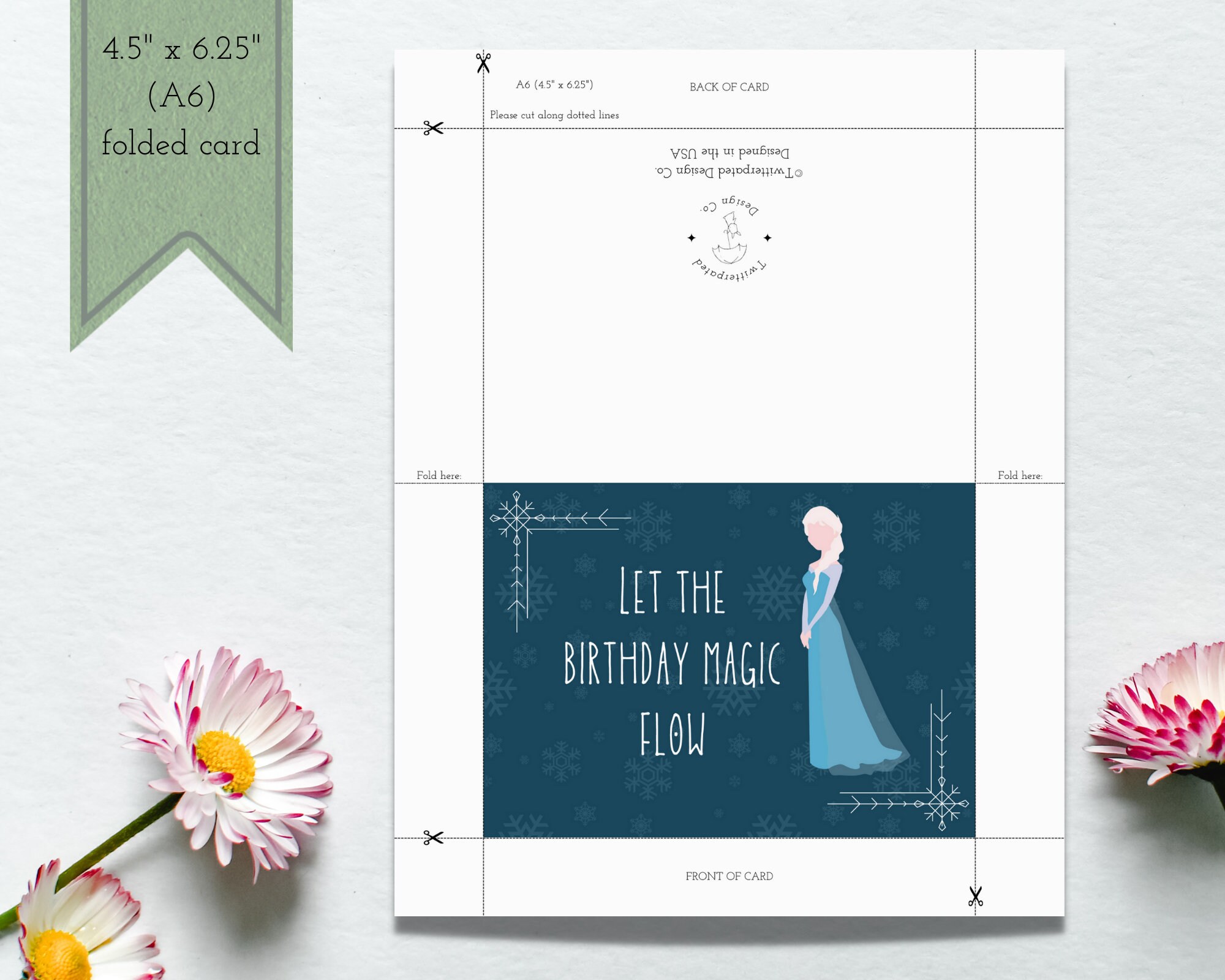 Frozen Printable Birthday Card — Elsa — let It Go — Digital Birthday ...