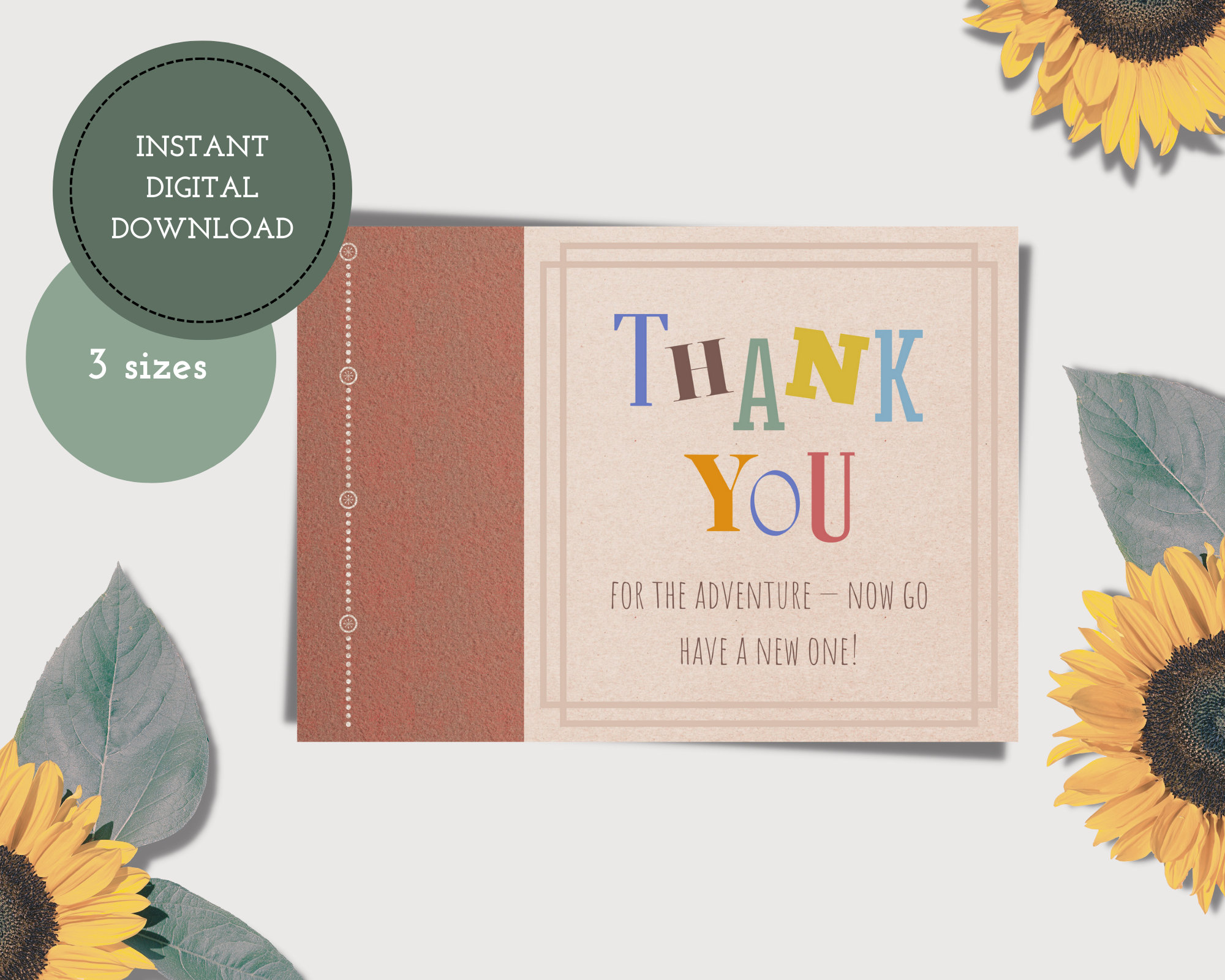 Scrapbook Printable Thank You Card — digital Thank You Card — Pixar up ...