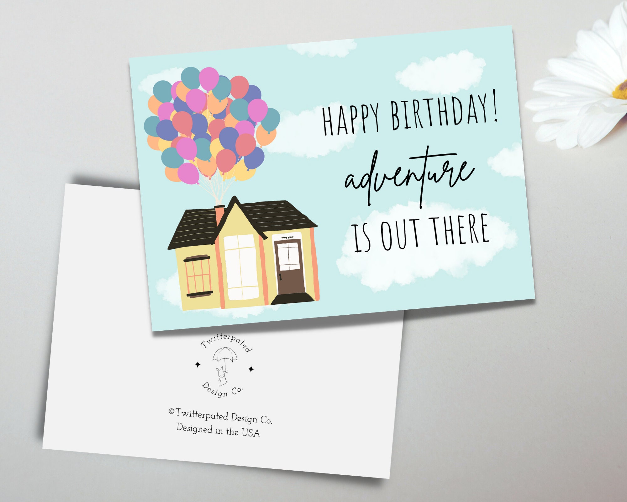 Up Printable Birthday Card — Adventure is Out There — Balloons ...
