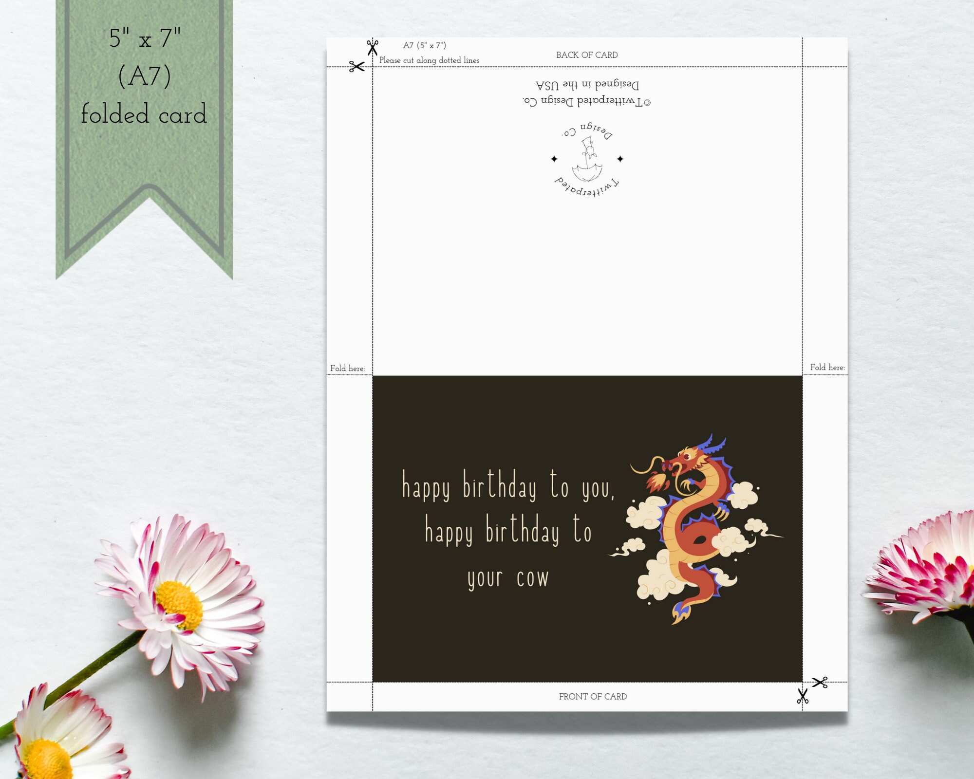 Mushu Printable Birthday Card — mulan — dragon — Digital Birthday Card ...