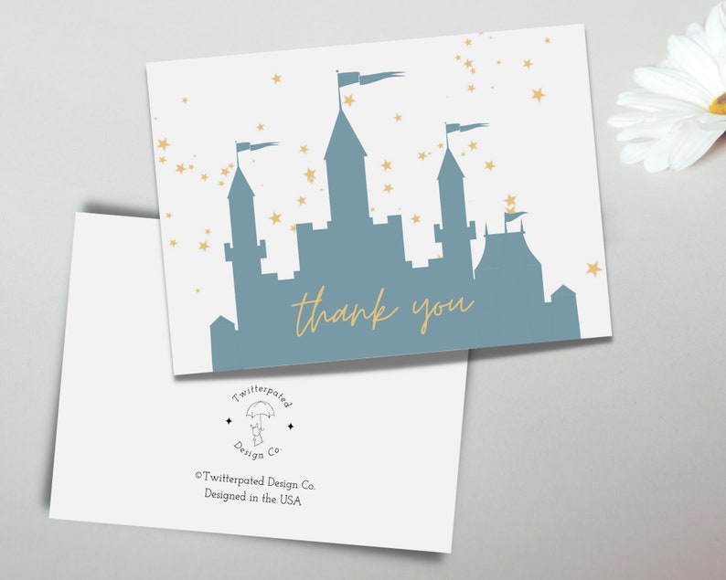 Castle Printable Thank You Card — WDW — disneyland — theme Park ...