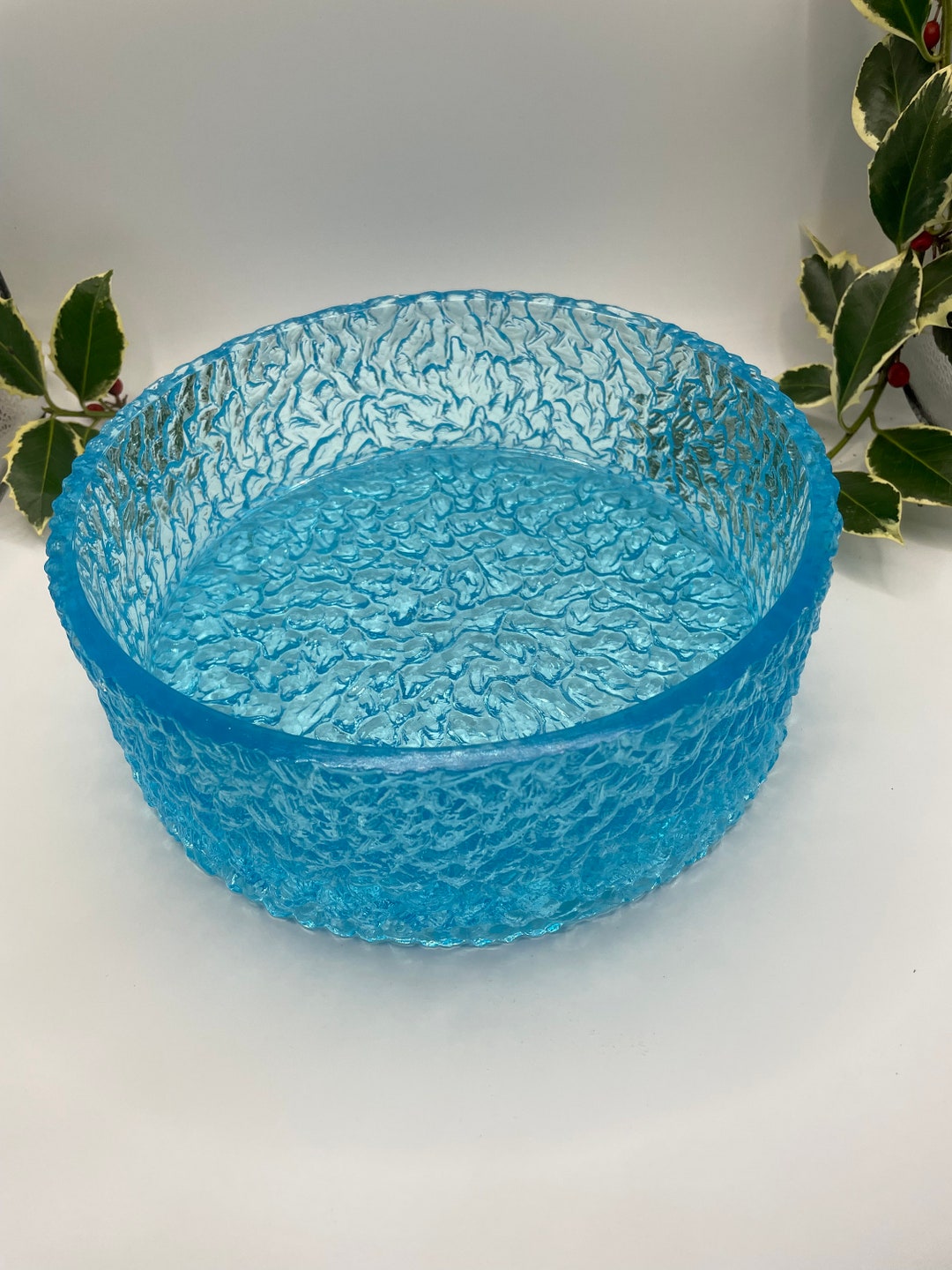 Fabulous, Davidson Glass Luna Brama Turquoise Blue Bowl - Etsy UK