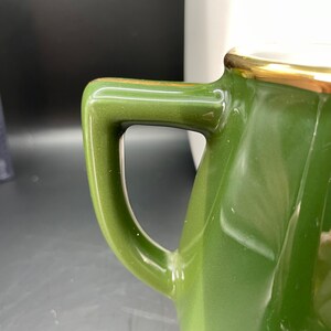 Vintage Apilco Green and Gold Milk /creamer Jug - Etsy