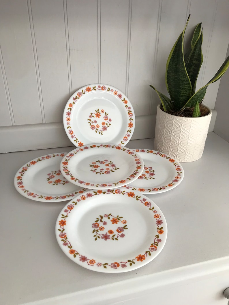 French Arcopal Scania Design Side Plates - Etsy