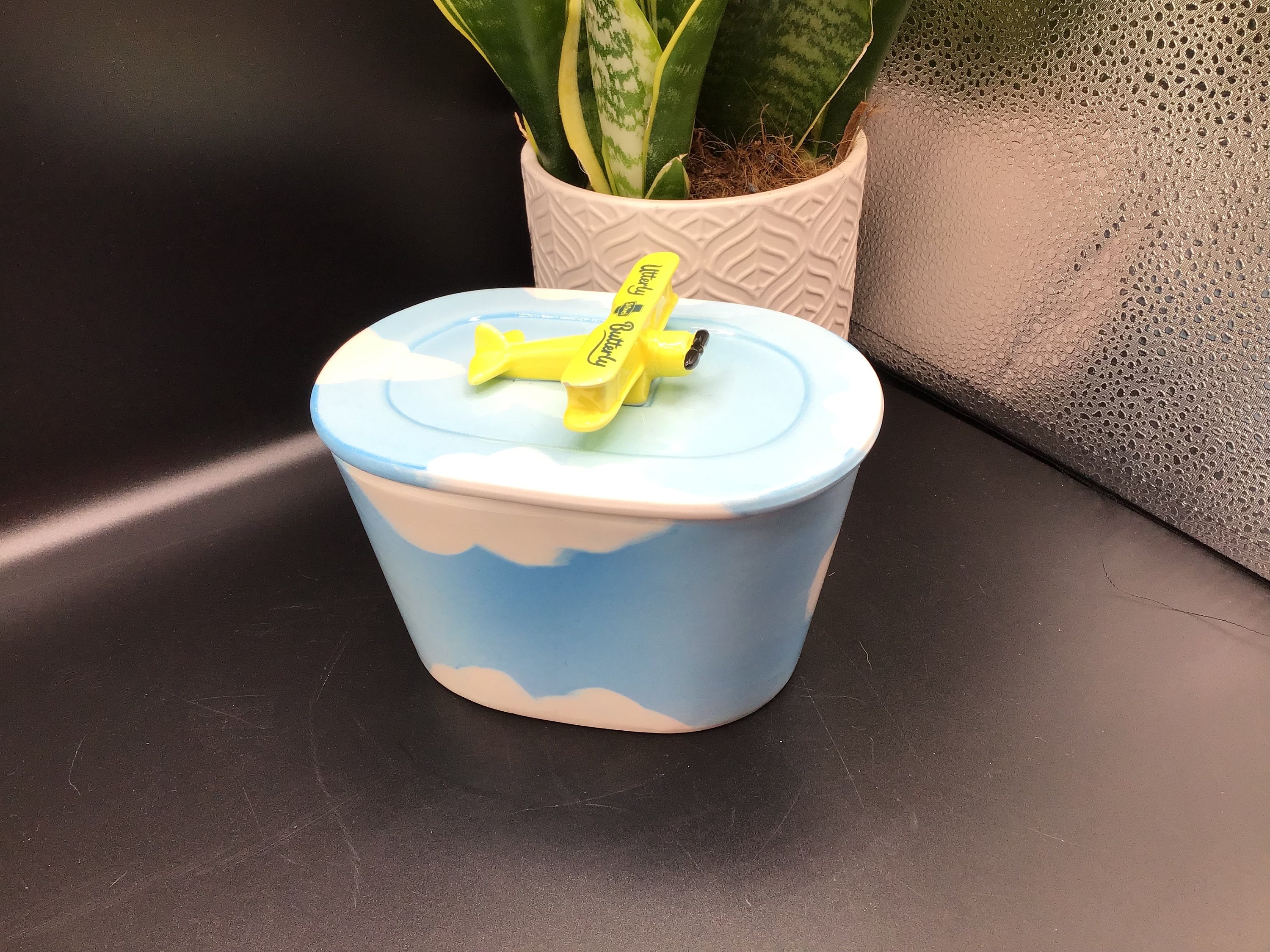 Utterly Butterly Aeroplane Butter Dish Storage Pot. - Etsy