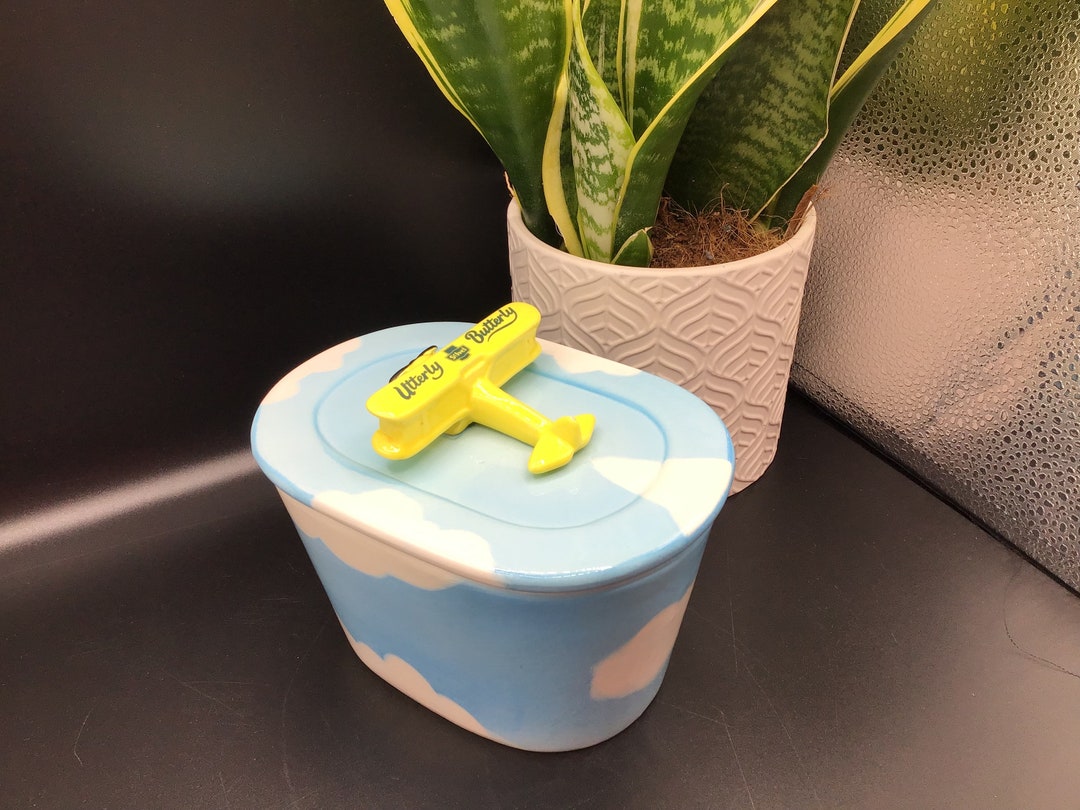 Utterly Butterly Aeroplane Butter Dish, Storage Pot. - Etsy