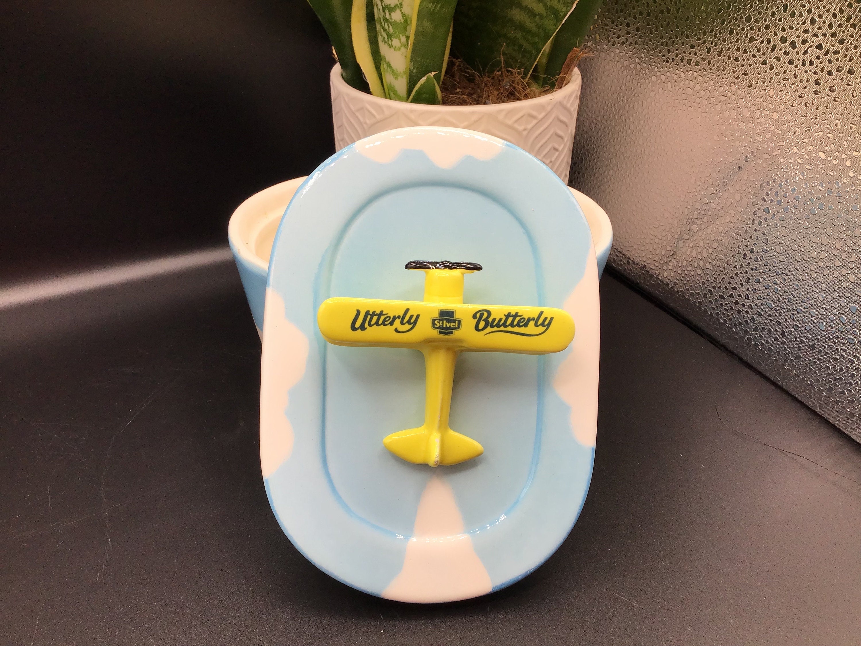 Utterly Butterly Aeroplane Butter Dish Storage Pot. - Etsy