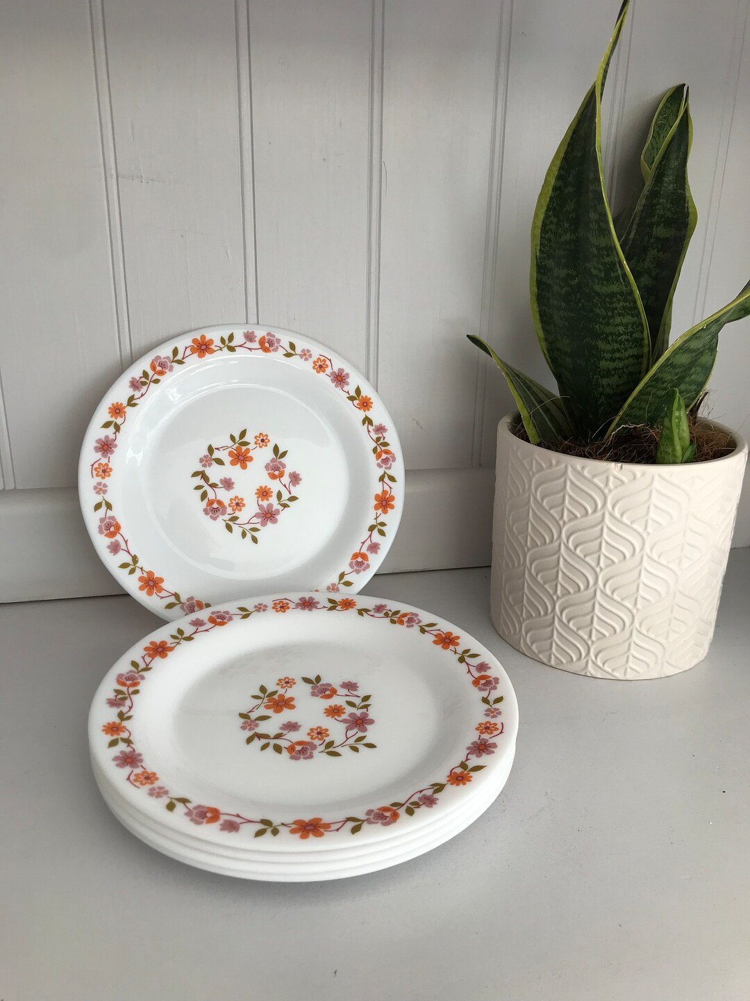 French Arcopal Scania Design Side Plates - Etsy