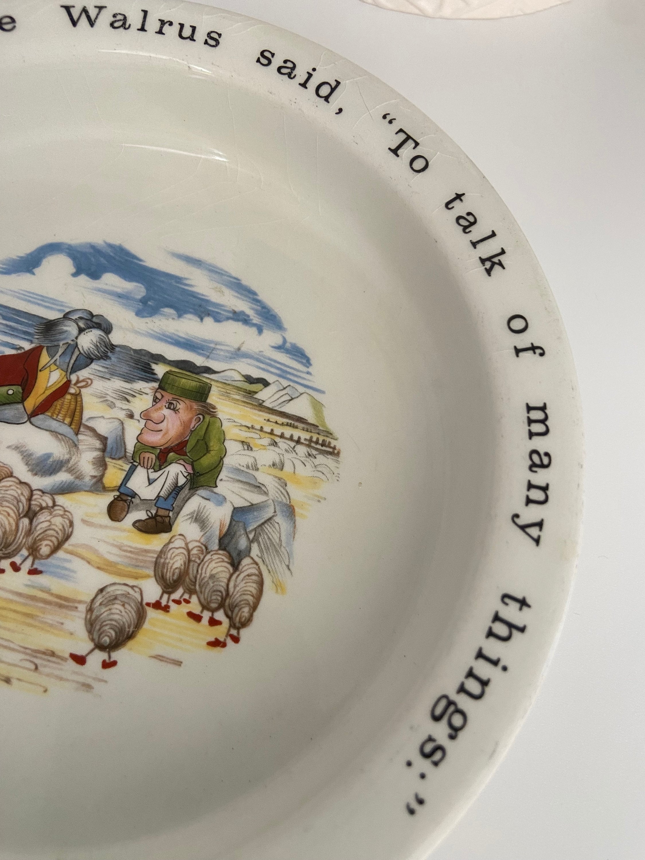 Vintage Alice In Wonderland Cereal Dish Etsy Uk