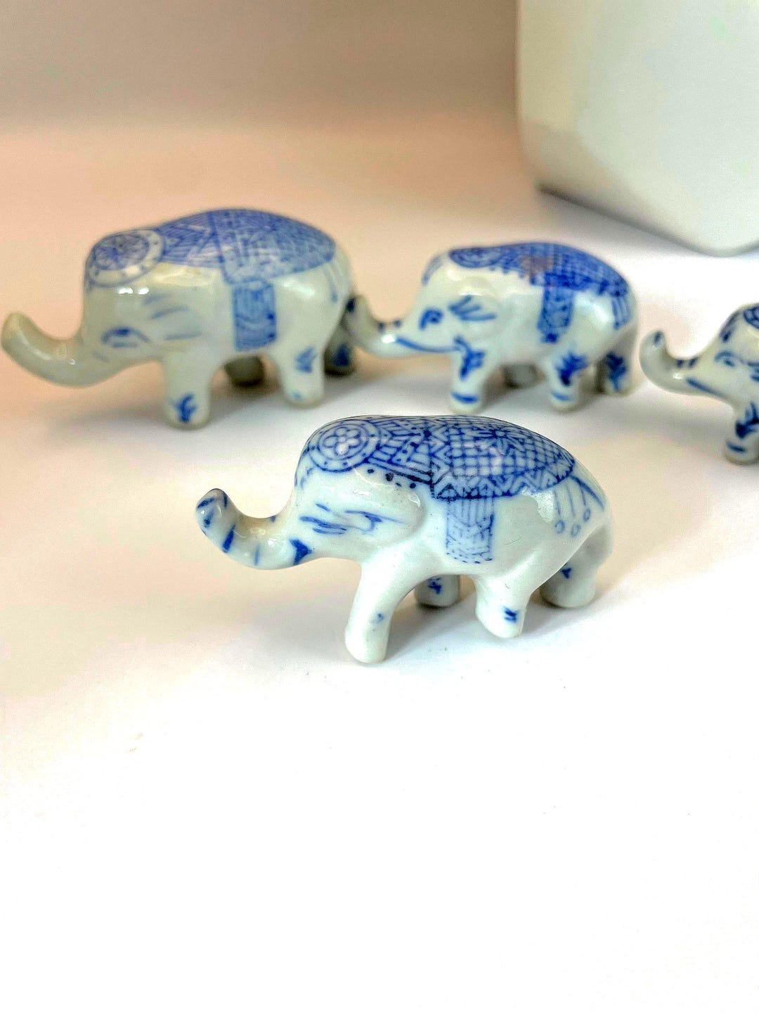 4 Chinese Porcelain Elephant Figurines. - Etsy