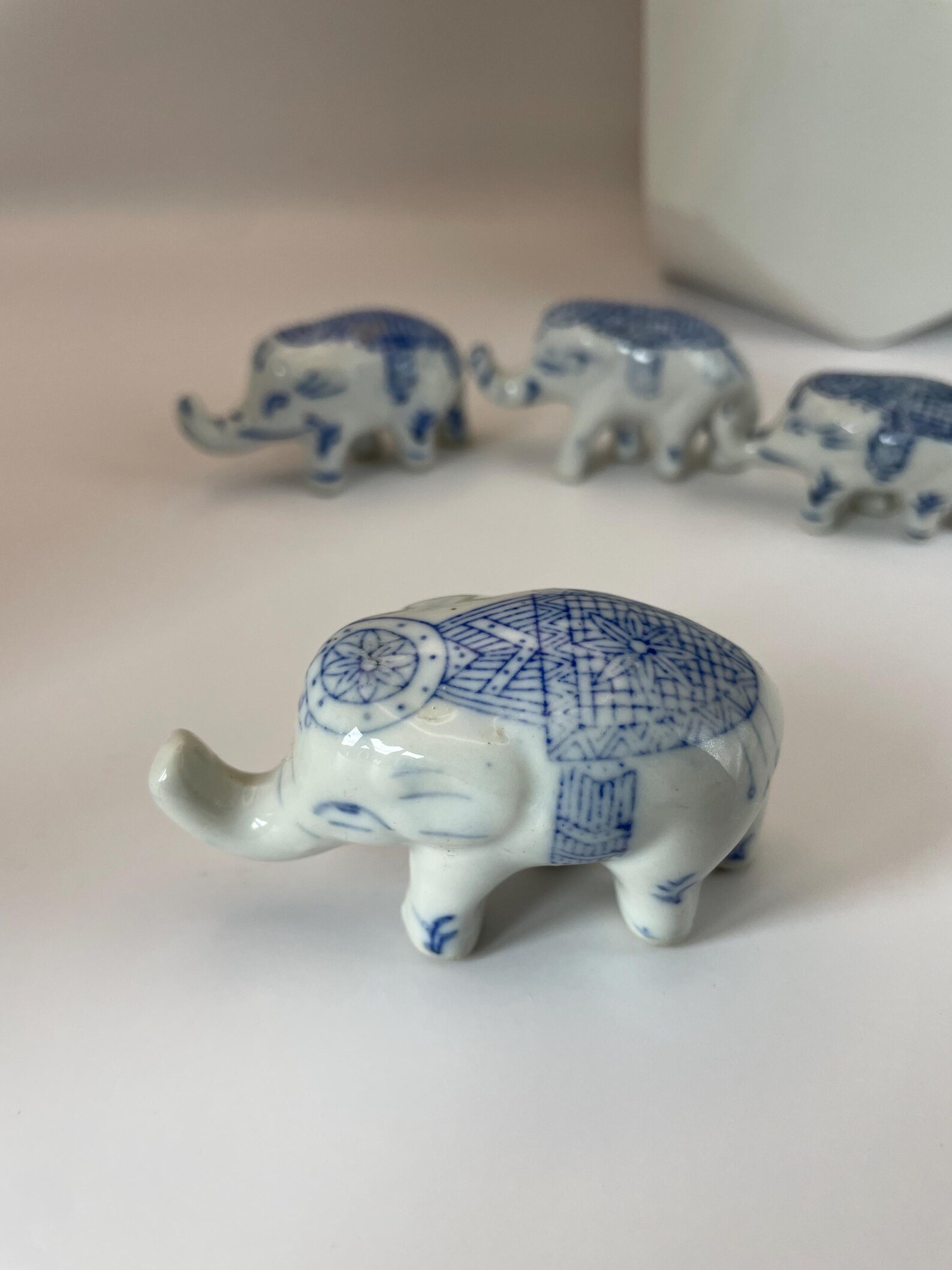 4 Chinese Porcelain Elephant Figurines. - Etsy