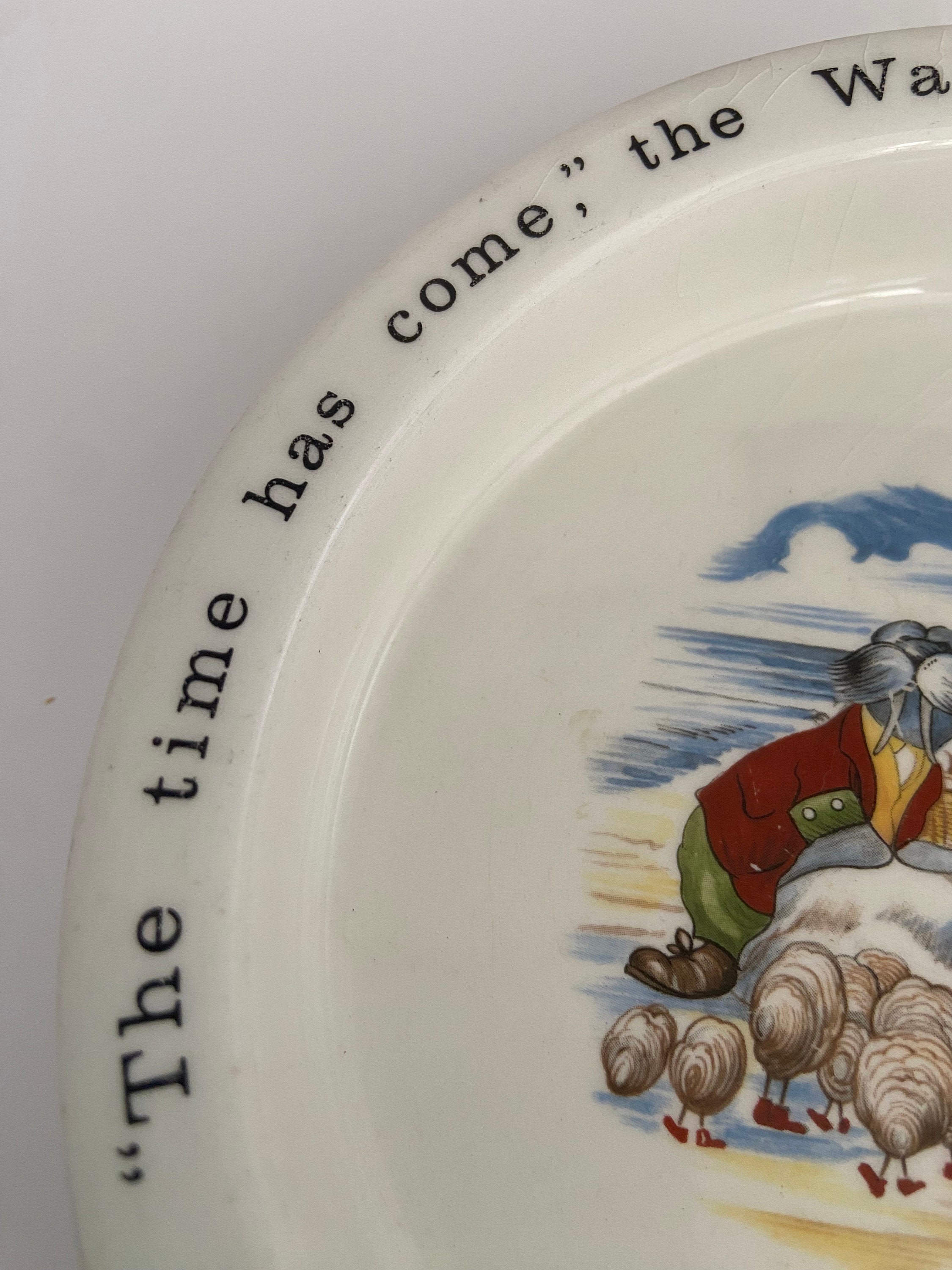 Vintage Alice In Wonderland Cereal Dish Etsy Uk