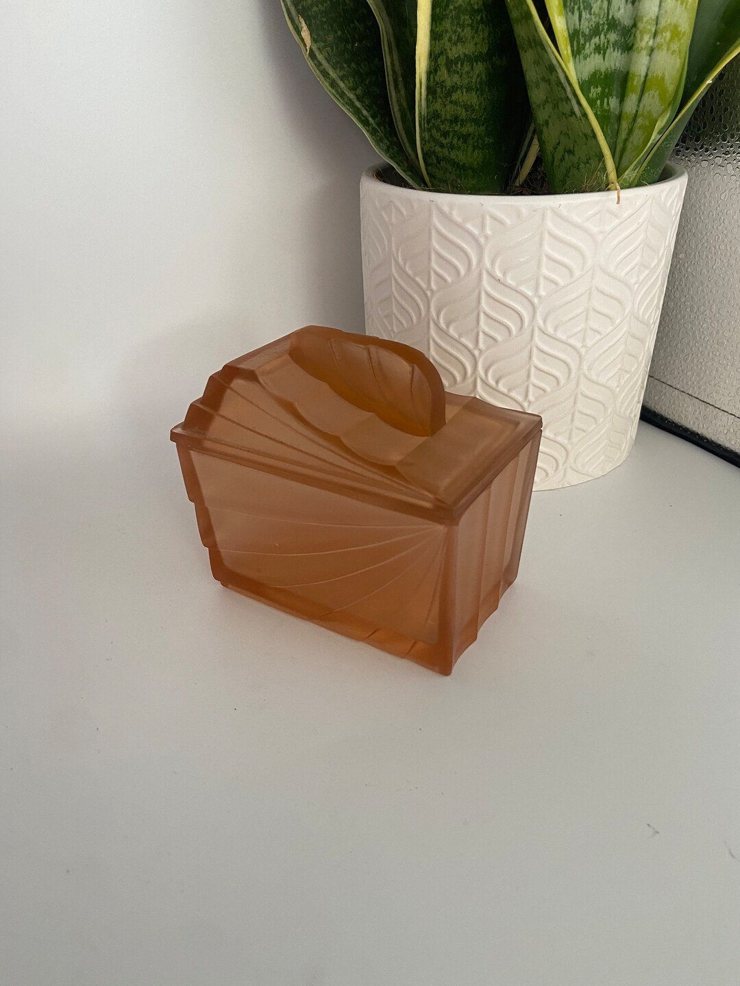 Art Deco Glass Box - Etsy