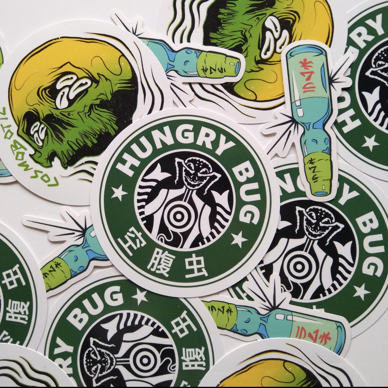 Hungry Bug Dorohedoro Logo Starbucks Inspired Sticker - Etsy