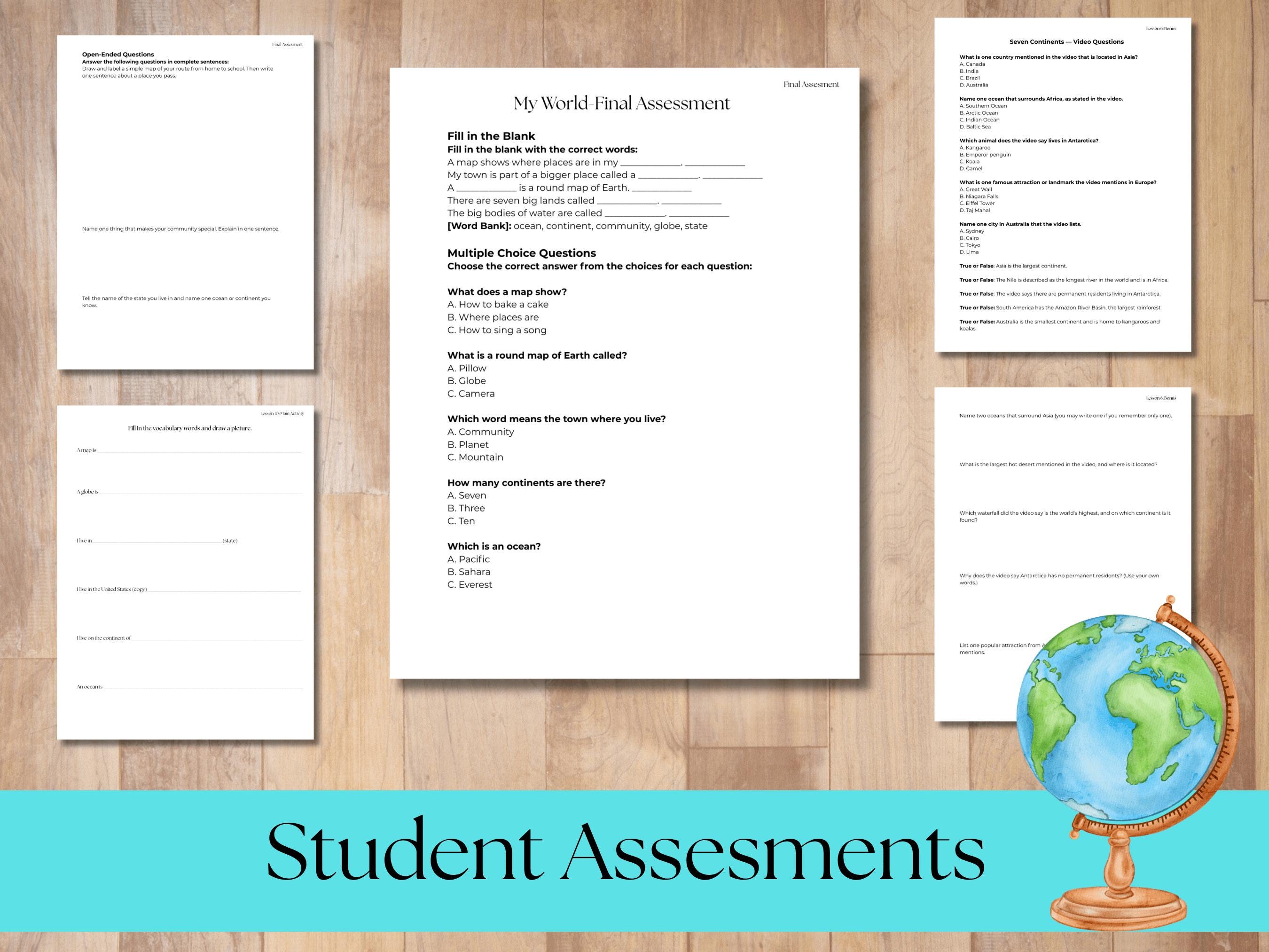 Mapping My World Geography Unit Study | Continents, Oceans, Maps (PDF ...