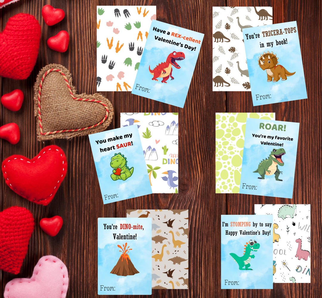 Printable Dinosaur Valentines | Dinosaur Valentine | Valentines for ...