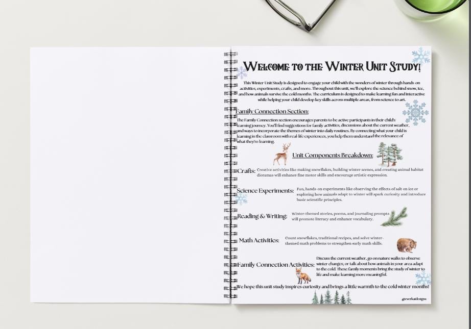 Winter Unit Study: Homeschool Curriculum (digital Download) - Etsy