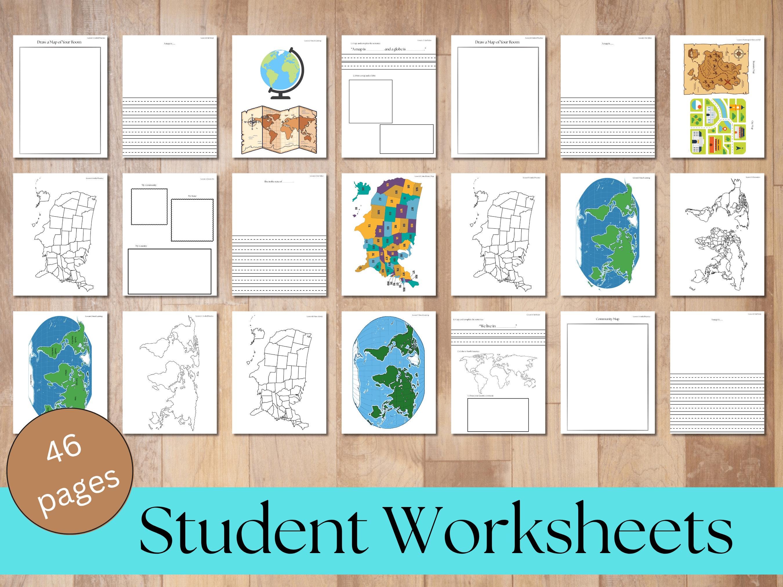 Mapping My World Geography Unit Study | Continents, Oceans, Maps (PDF ...