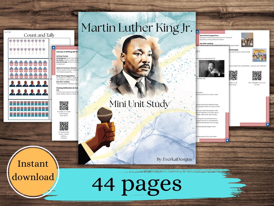Martin Luther King Jr Unit Study, MLK Day, Homeschool Social Studies ...
