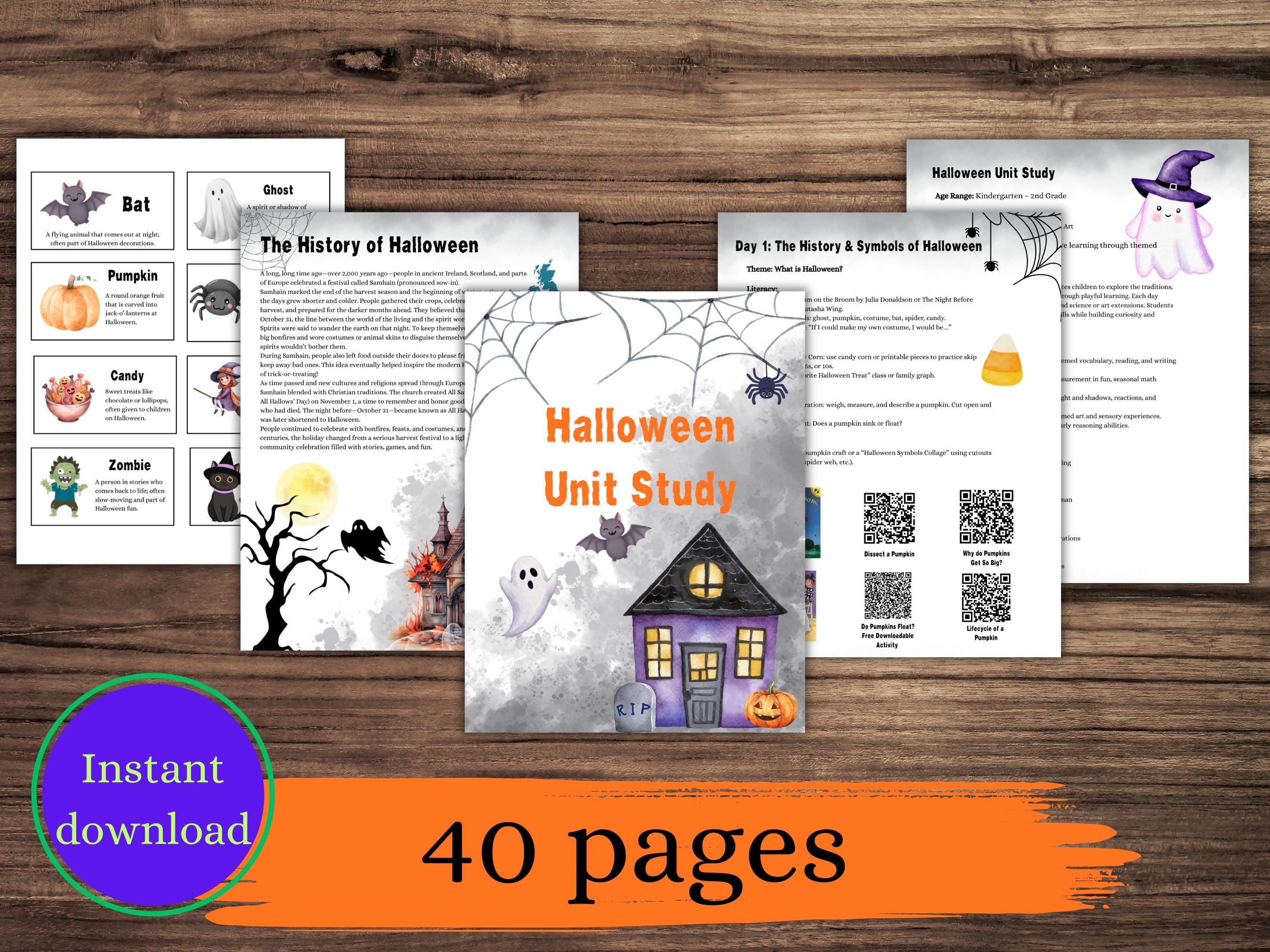 Halloween Unit Study | 3-day Secular Homeschool Lesson | History of ...