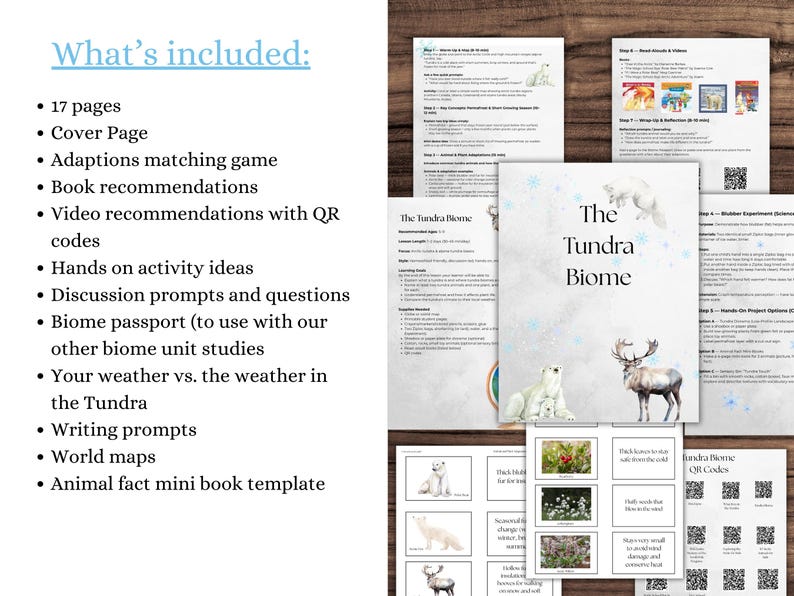 Tundra Biome Mini Unit Study, Earth Biomes, Elementary Science ...