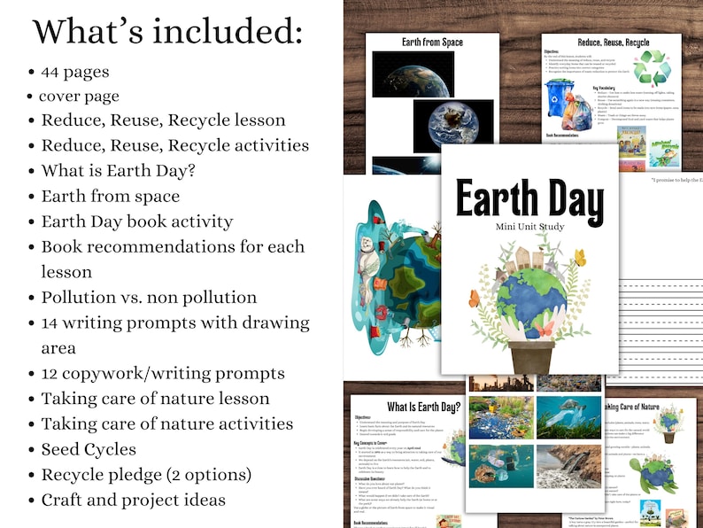 Earth Day Unit Study | K-3 Homeschool Science and Nature Activities ...