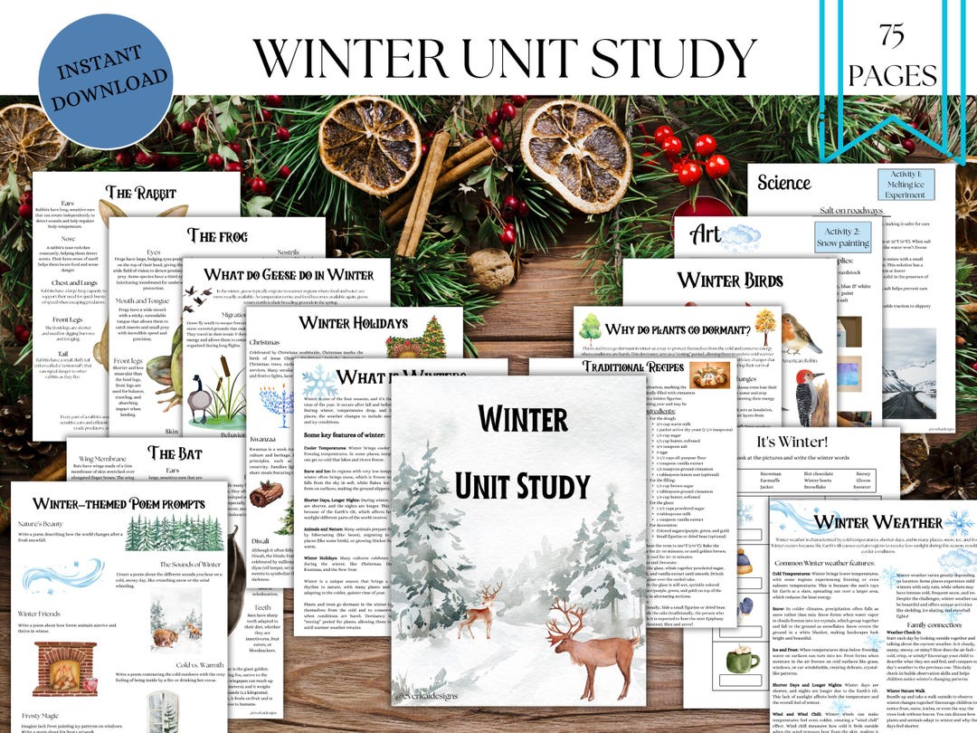 Winter Unit Study | Animal Unit Study | Winter Animals | Hibernation ...