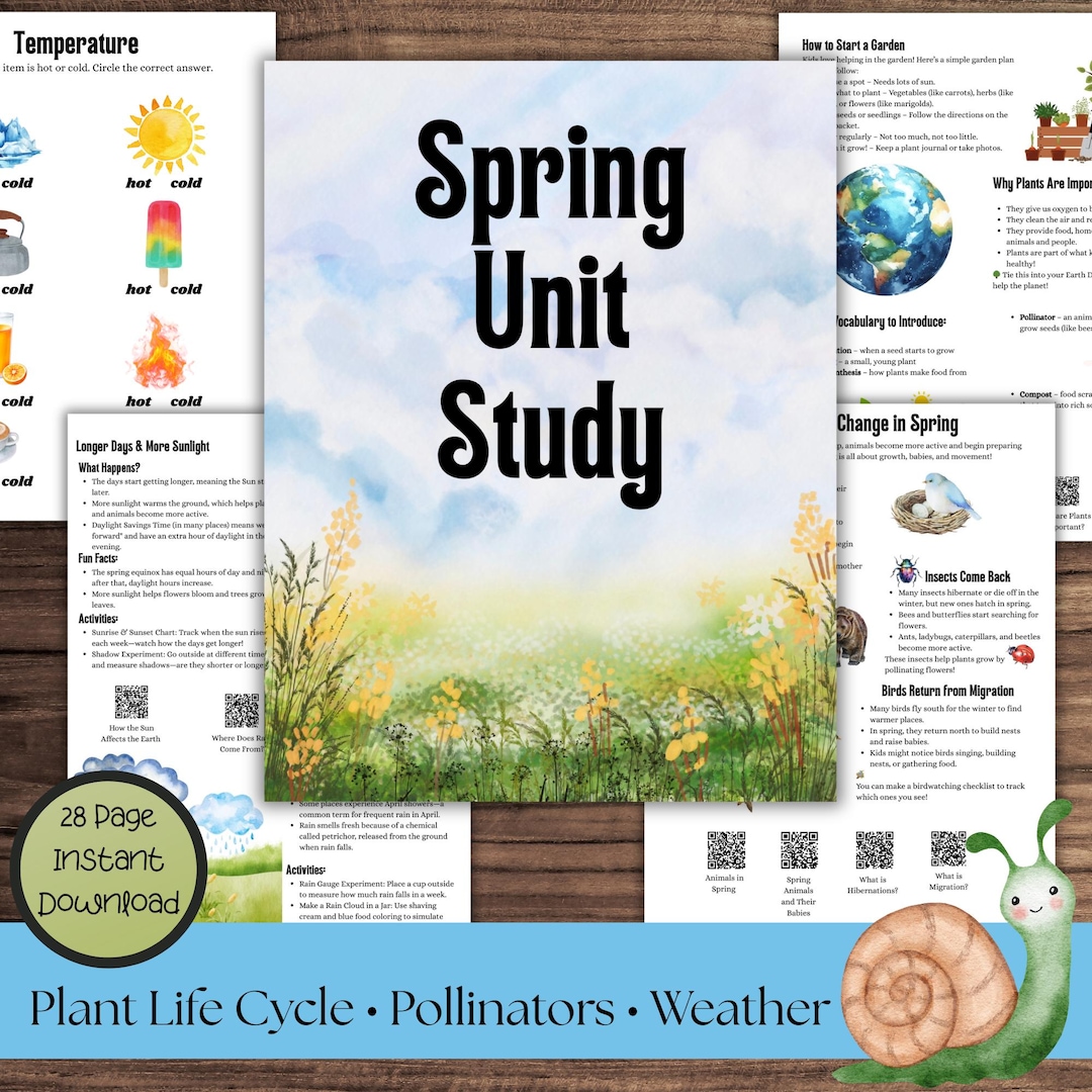 Spring Unit Study: Homeschool Curriculum, Nature Science (digital ...