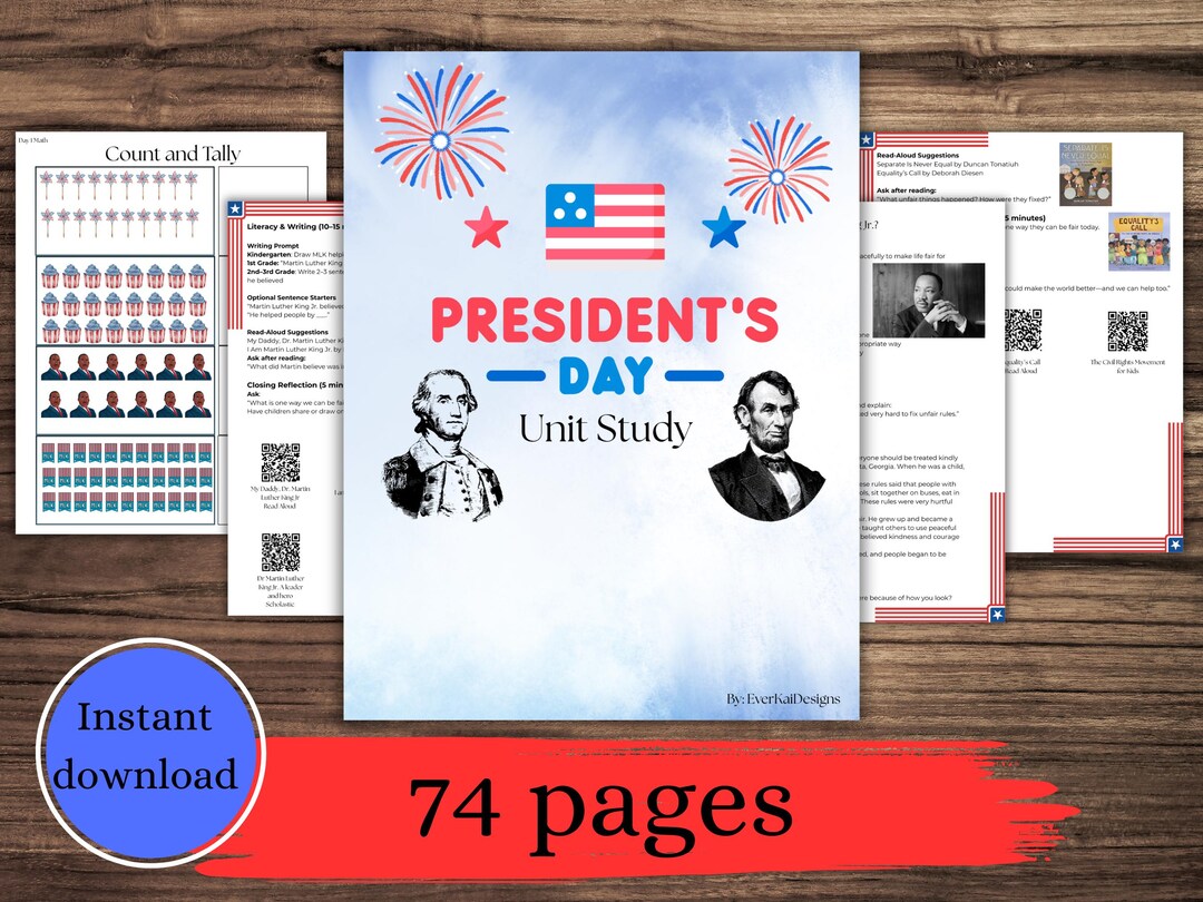 President's Day Unit Study – Kindergarten to 3rd Grade (digital ...
