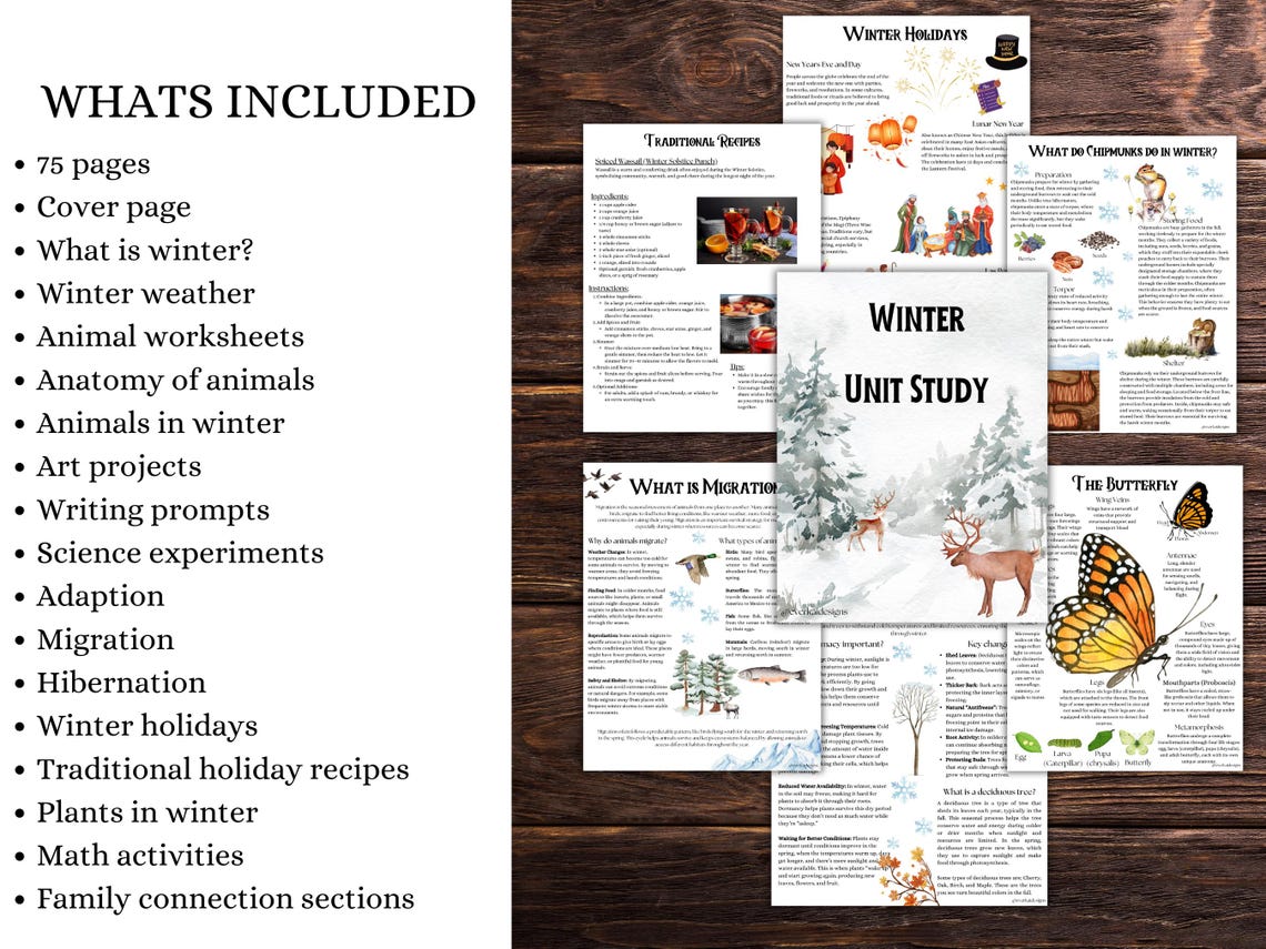 Winter Unit Study: Homeschool Curriculum (digital Download) - Etsy