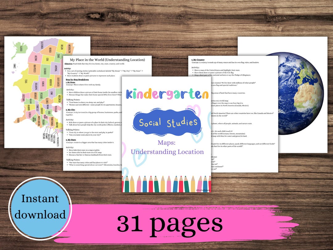 My Place in the World Mini Study| Geography Lesson for Kids | Printable ...