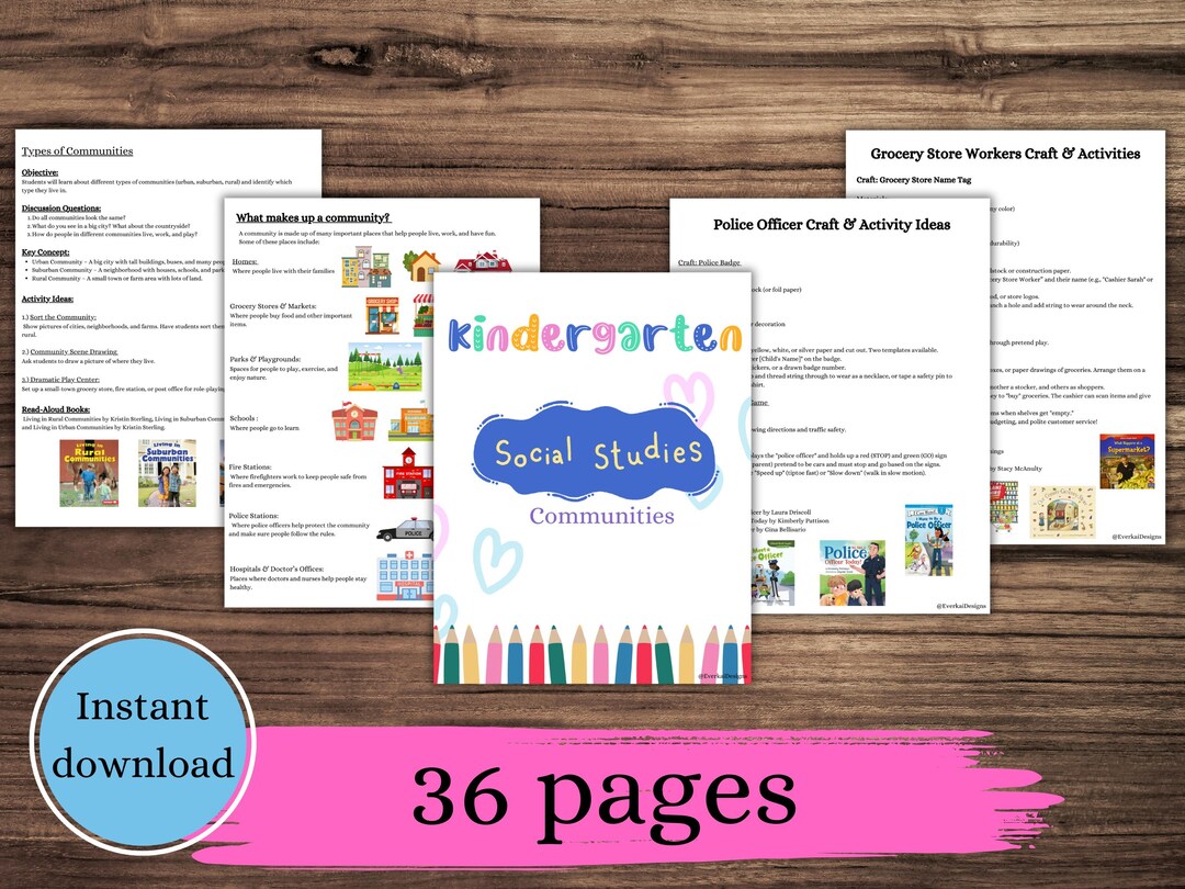 Community Helpers Kindergarten Unit Study | Homeschool Social Studies ...