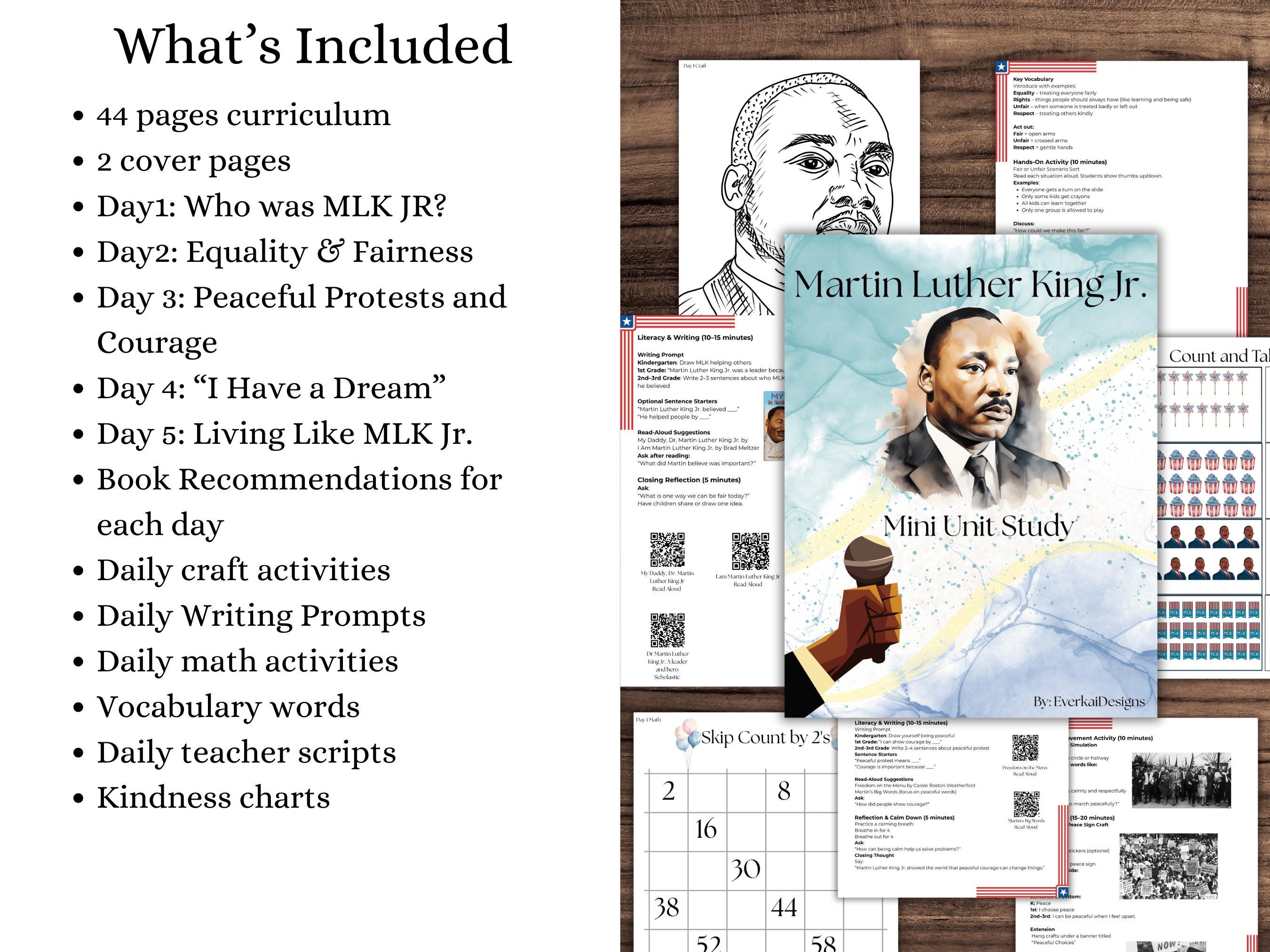 Martin Luther King Jr Unit Study, MLK Day, Homeschool Social Studies ...