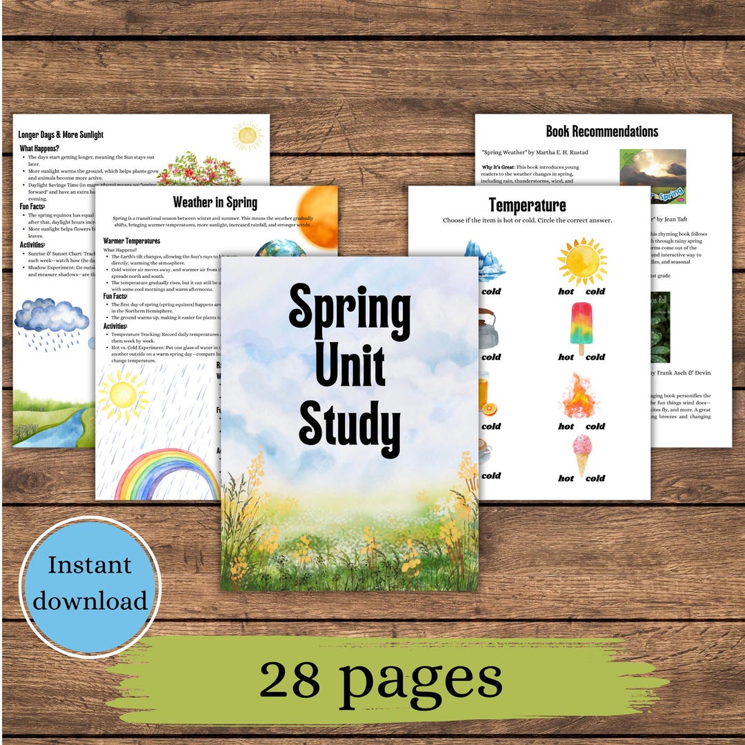 Spring Unit Study | K-3 Homeschool Curriculum | Animals in Spring | Gardening | Spring Weather ...