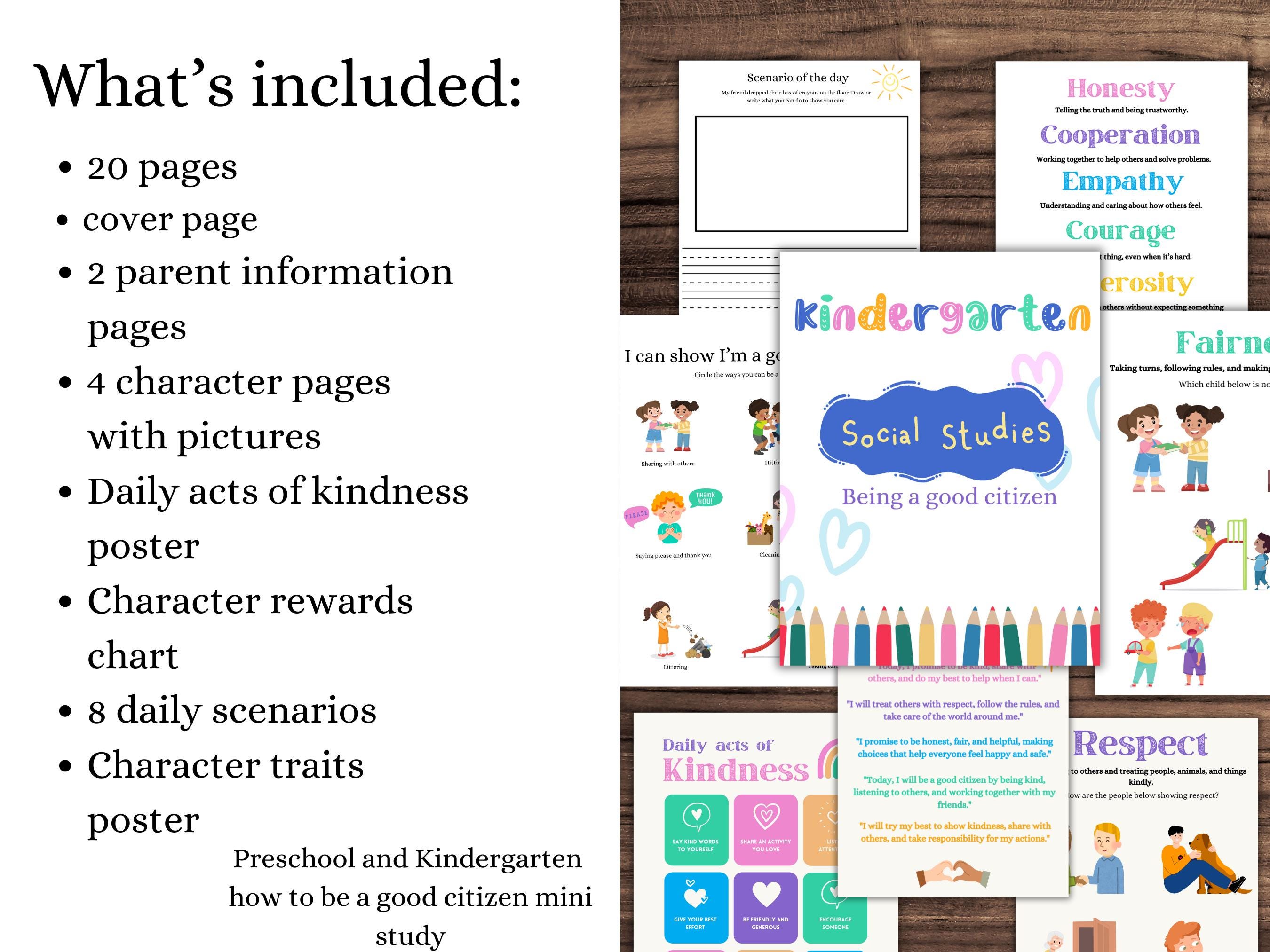 Good Citizen Unit Study | Kindergarten Social Studies | Homeschool ...