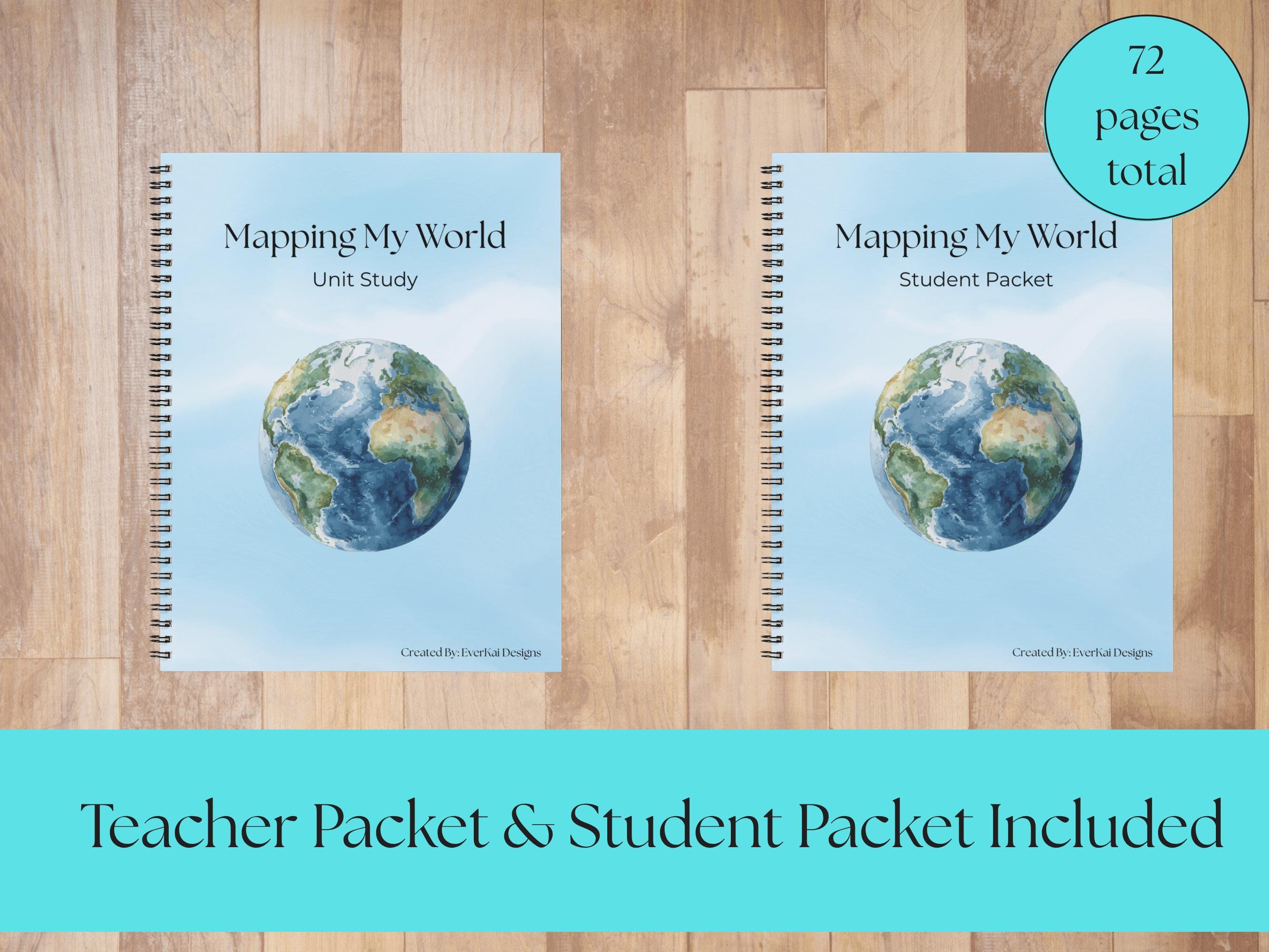 Mapping My World Geography Unit Study | Continents, Oceans, Maps (PDF ...