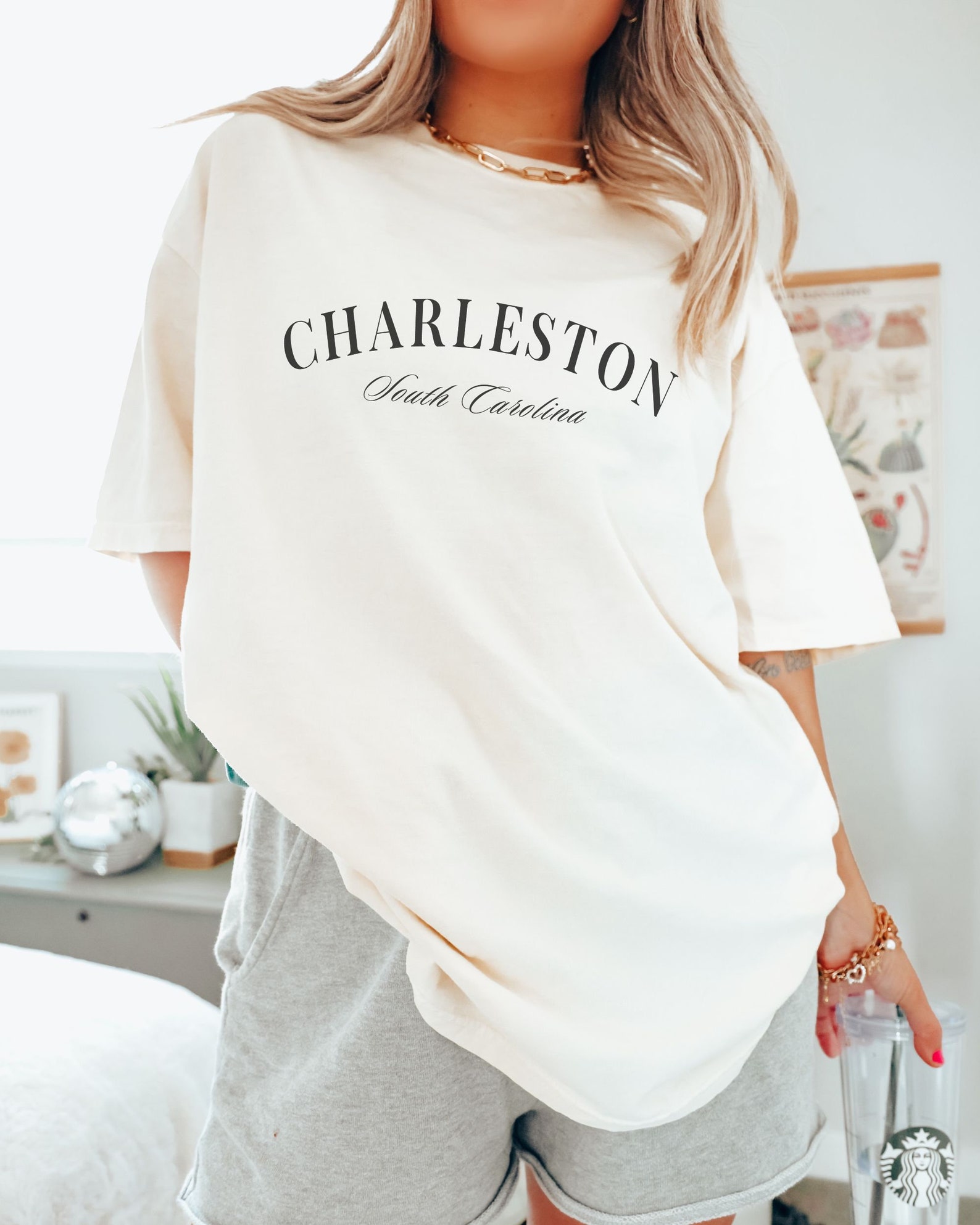 Charleston Shirt, Comfort Colors Trendy Varsity T Shirt, Aesthetic ...